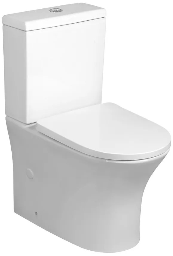 Bruckner LEON RIMLESS WC mísa pro kombi, spodní/zadní odpad, bílá 201.421.4