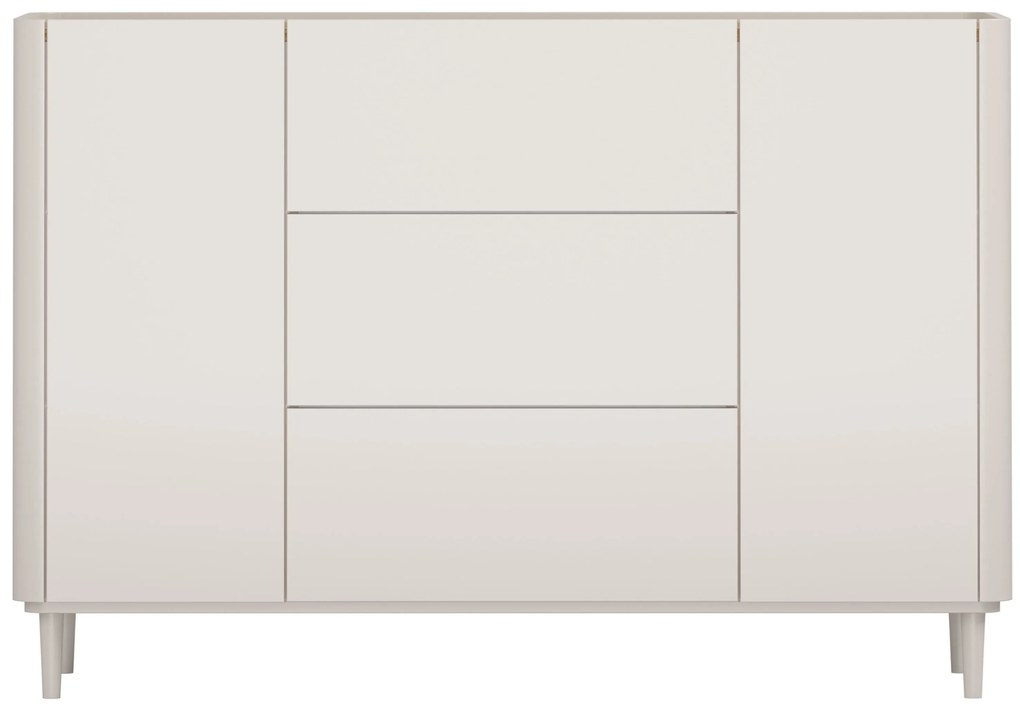 Komoda Elivo 150 cm na nožkách - kašmírová / dub olejovaný