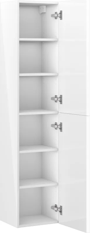 Mexen Orio, koupelnový stolek 35 cm, 2 dvířka, bílá lesklá, 91A11-03016-2-BF00
