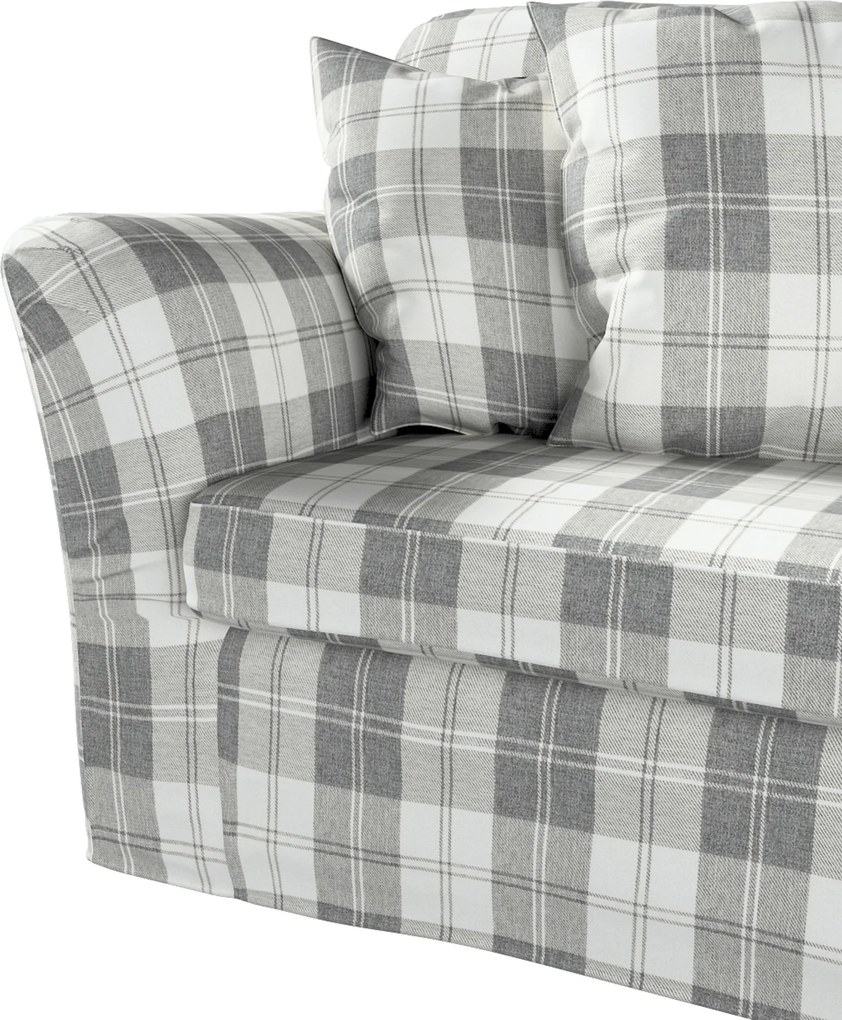 Potah na pohovku IKEA Tomelilla rozkládací barva šedá látka pletený vzor, vzorované