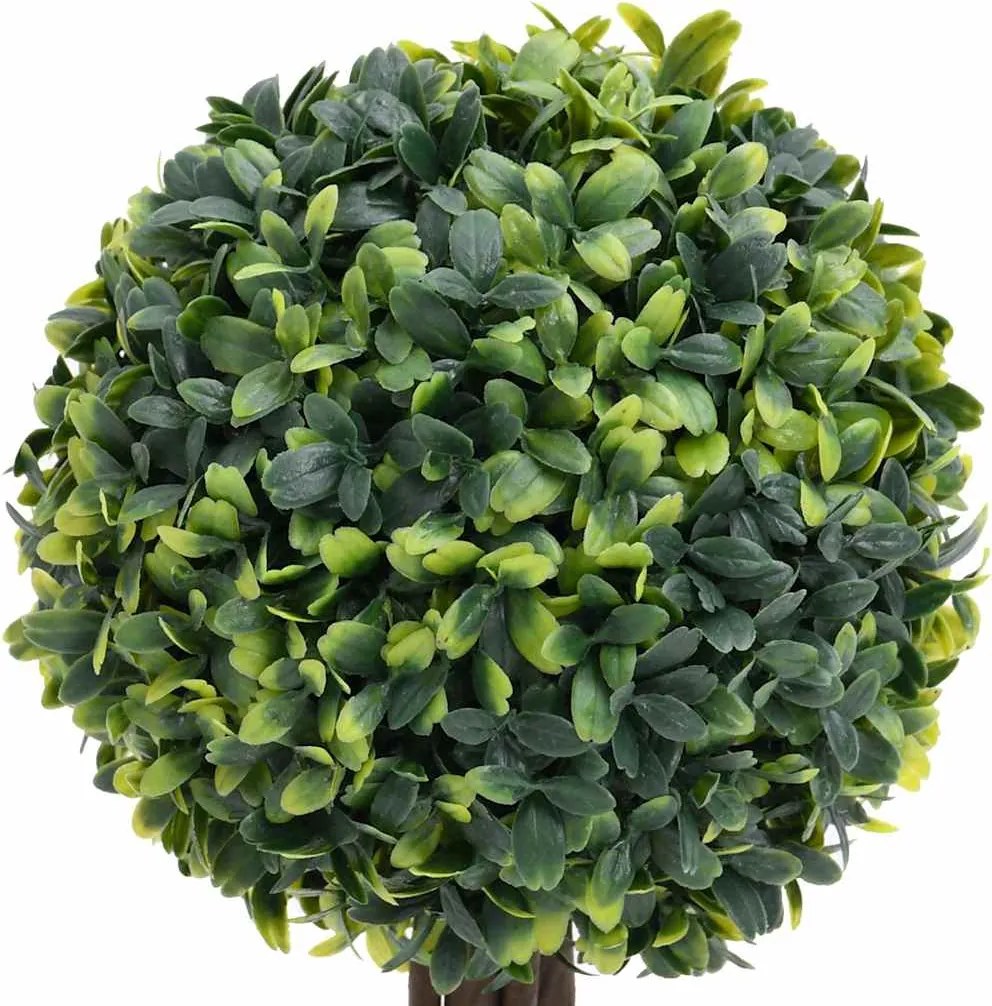 Umělé zimostrázy ve tvaru koule 2 ks s květináči zelené 41 cm 336516