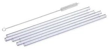 Simax Skleněná brčka 15 cm (6+1)