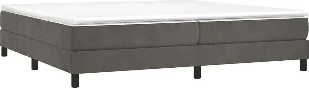 Rám postele s boxspringem tmavě šedý 200 x 200 cm samet 3120791