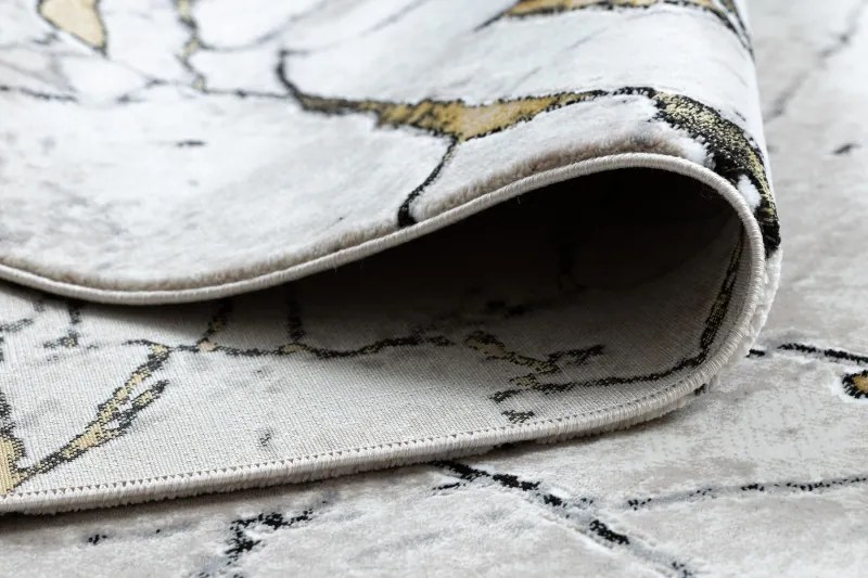 Dywany Łuszczów, Kusový koberec Gloss 529A 53 3D mramor ivory/beige, 160x220, béžová, kancelář
