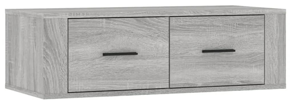 Závěsná TV skříňka šedá sonoma 80x36x25 cm kompozitní dřevo - Default Title