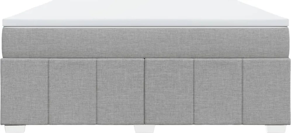 Box spring postel s matrací světle šedá 180 x 200 cm textil 3285491