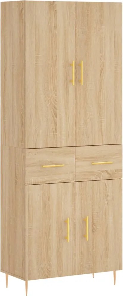 Skříň highboard dub sonoma 69,5 x 34 x 180 cm kompozitní dřevo 3198140