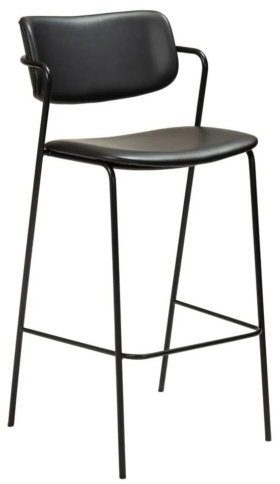 Černá barová židle z imitace kůže DAN-FORM Denmark Zed, výška 107 cm