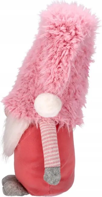 Vánoční dekorace elf v dlouhé plyšové čepici 70 cm