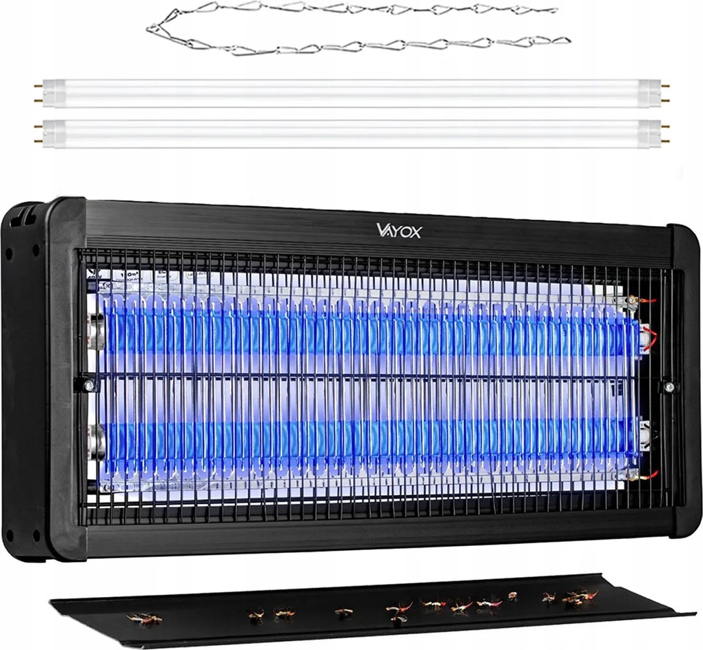 Insekticidní lampa Elektrická past 120 m2 40 W na mouchy Komáři Hmyz Vayox