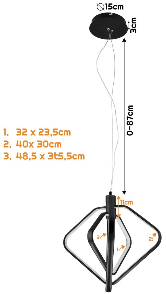 BERGE Stropní LED lampa 36W Jacksonville CCT