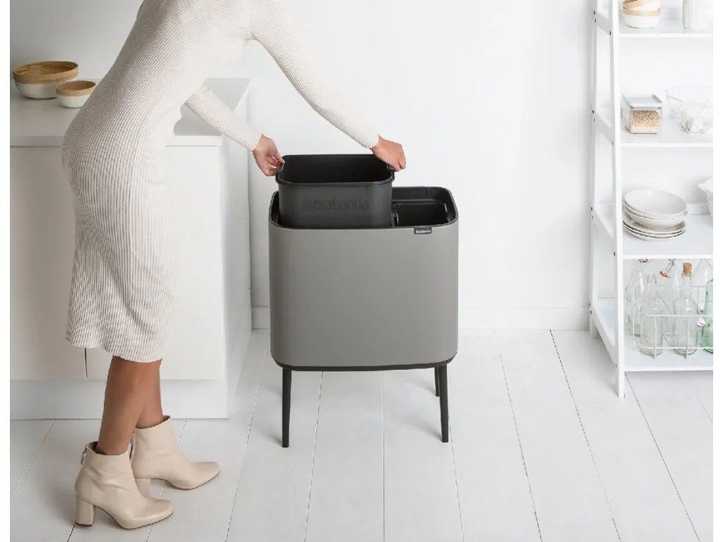 Brabantia BO Touch Bin 11+23L minerální šedá