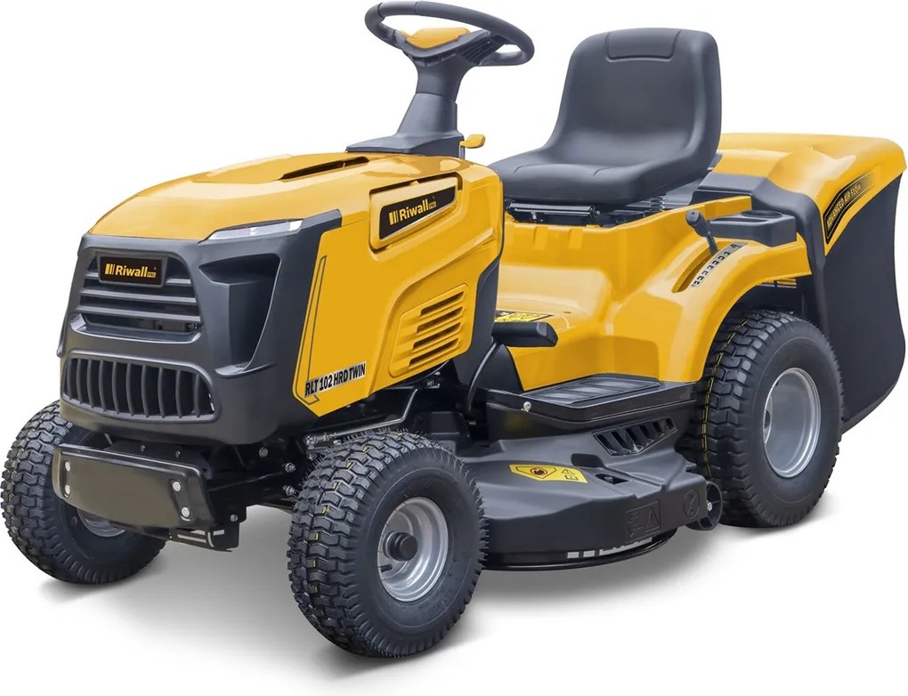 Riwall PRO RLT 102 HRD TWIN dvouválcový travní traktor 102 cm se zadním výhozem a hydrostatickou převodovkou