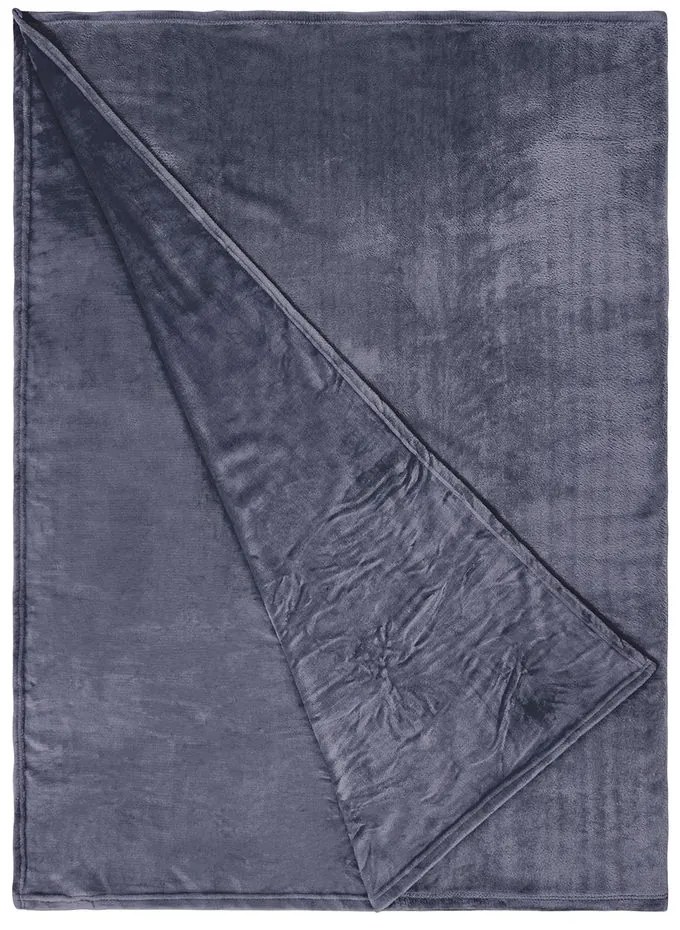 LAZY DAYS Flísová deka 200 x 150 cm - antracitová