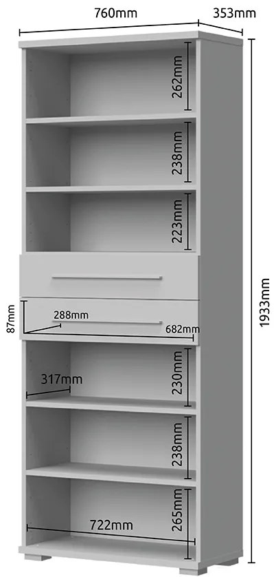 Předsíňová skříň 4D Tiana - bílá