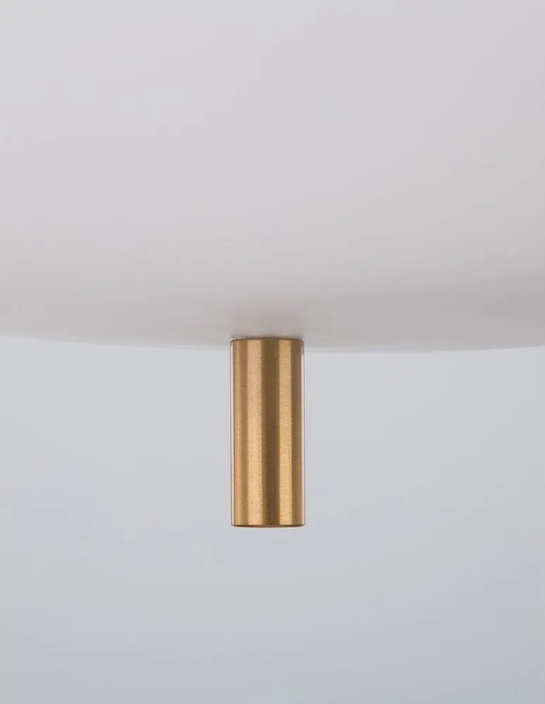Bílé/v mosazné barvě skleněné závěsné svítidlo ø 30 cm Lato – Nova Luce