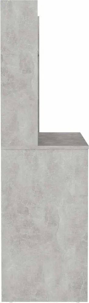 Kosmetický stolek s LED světly 100x40x135 cm MDF betonově šedý 331544