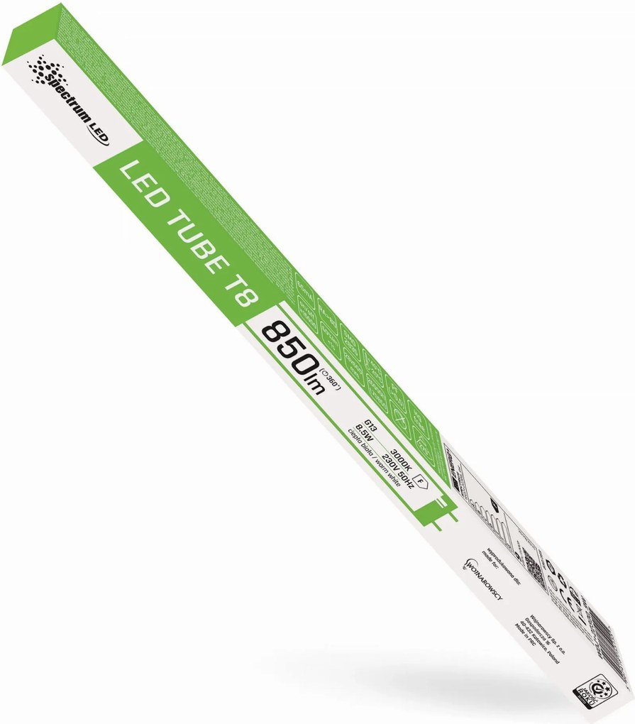 Spectrum LED LED Trubice 60 cm Teplá bílá T8 230V 8,5W WOJ+22300