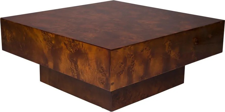 Konferenční stolek v dekoru ořechu v tmavě přírodní barvě 90x90 cm Quinn – Dutchbone