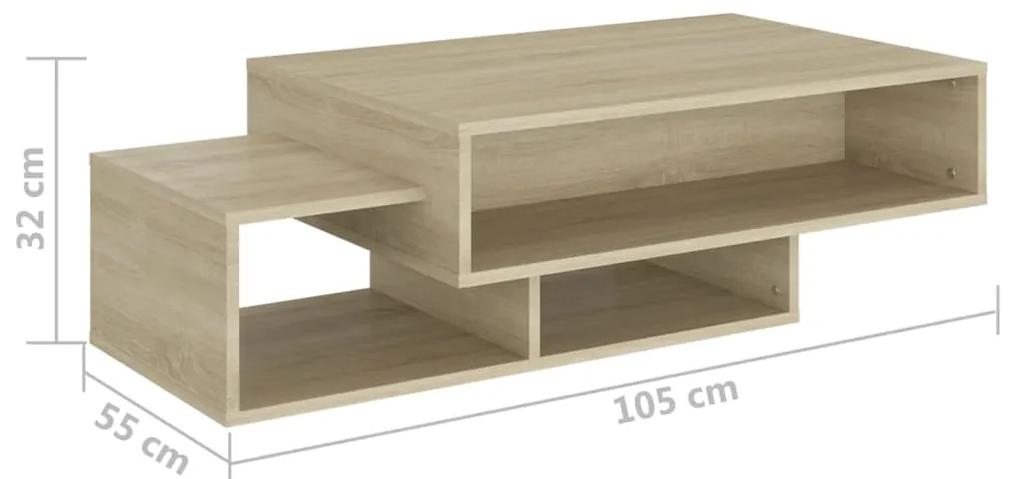 Konferenční stolek dub sonoma 105 x 55 x 32 cm dřevotříska - Default Title
