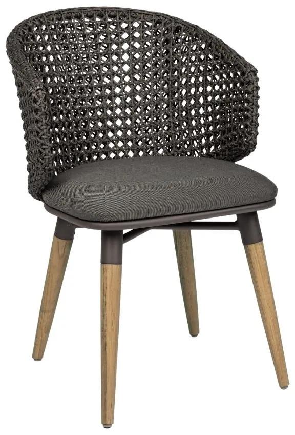 OnaDnes -20% Tmavě šedá pletená zahradní židle Bizzotto Ninfa