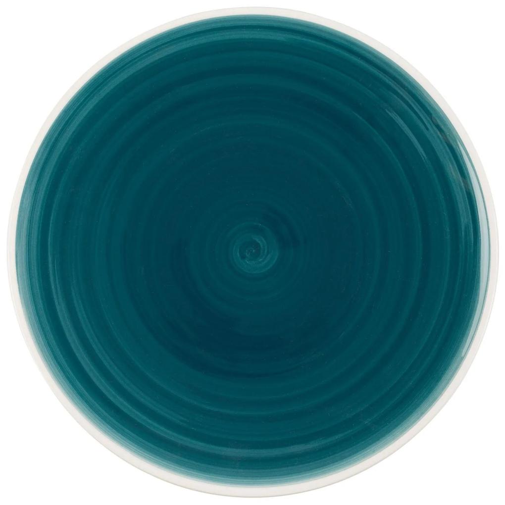 CÔTÉ TABLE Keramický talíř Emeraud Plate ⌀ 27,4 cm, modrá barva, keramika