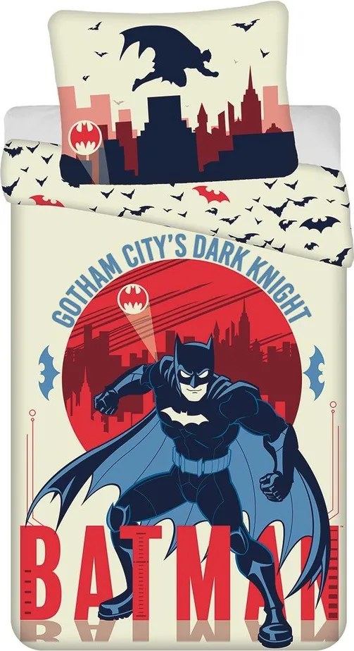 Bavlněné dětské povlečení na jednolůžko 140x200 cm Batman "Gotham's Knight" – Jerry Fabrics