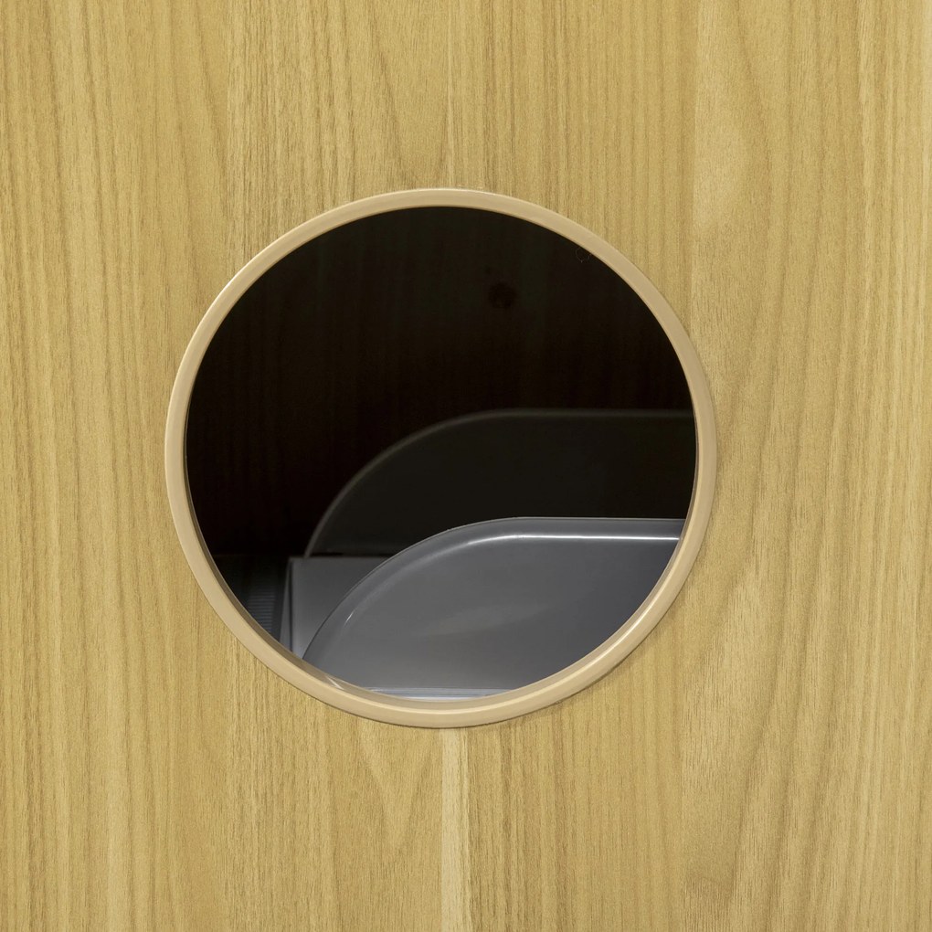 PawHut Kočičí záchodová skříňka, kabinet na kočičí záchod, 3 úrovně, oddělení uzavřené dveřmi, 1 polštář, 60 x 45 x 103 cm