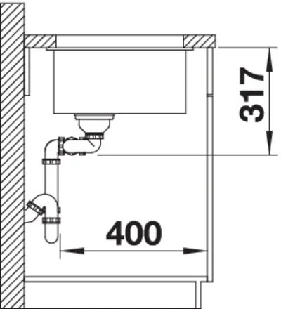 Granitový dřez Blanco SUBLINE 430/270 U InFino káva 523160