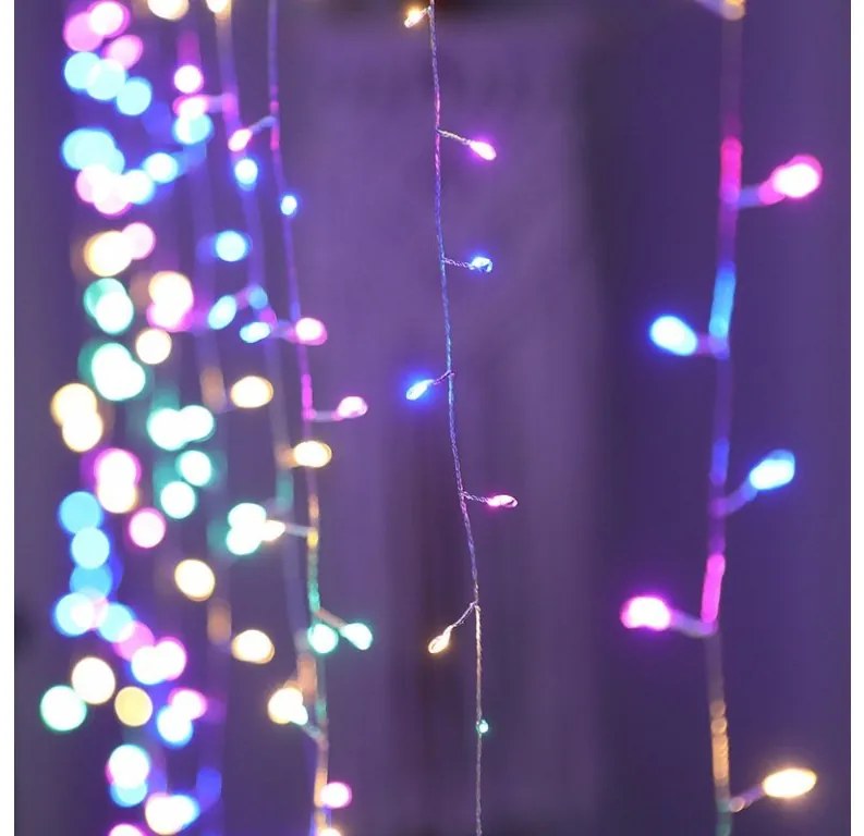 Vánoční LED světelný mikro závěs - 3m, 200 LED, různé barvy na výběr Barva: Studená bílá