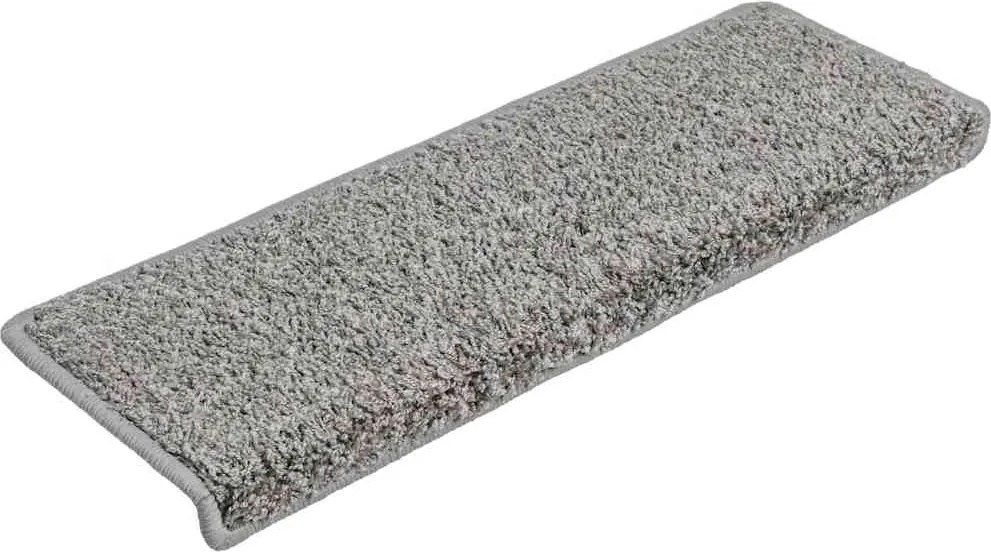 Schodové rohože 20 ks 65 x 21 x 4 cm šedé s obdélníkovým okrajem 3365851