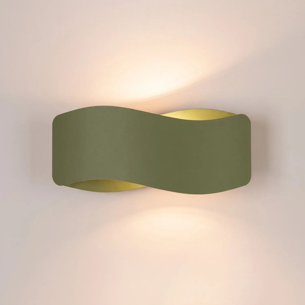 Sollux Lighting Nástěnné svítidlo TILA 30 olivově zelené