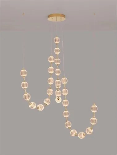Závěsné LED svítidlo NOVA LUCE BRILLANTE 134W 3200K 9695201 stmívatelné Triac