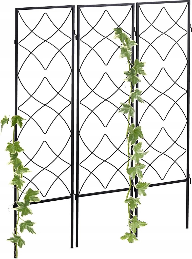 Pergola kovová Relaxdays mřížka 122 cm