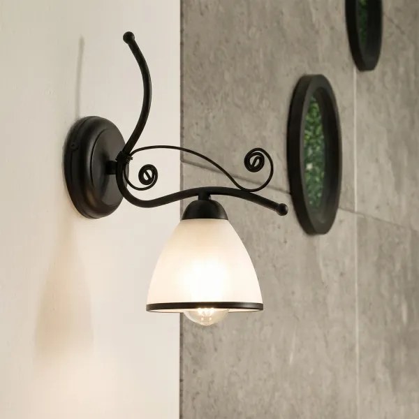 Nástěnná lampa RETRO 1xE27/60W/230V černá/bílá