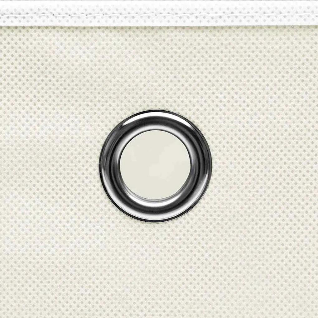Úložné boxy 4 ks bílé 32 x 32 x 32 cm textil 288349