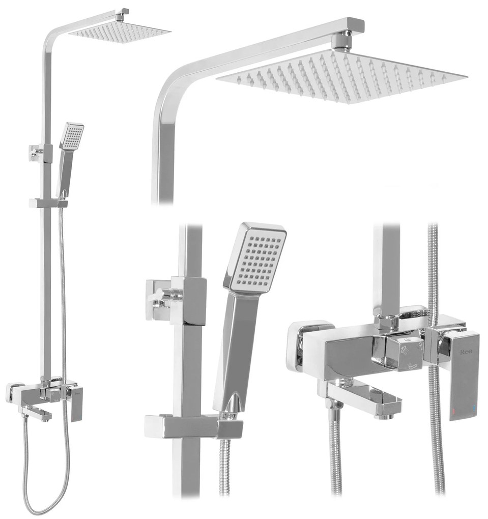 Rea Navaro - sprchový set s vanovou výlevkou, chrom, REA-P0802