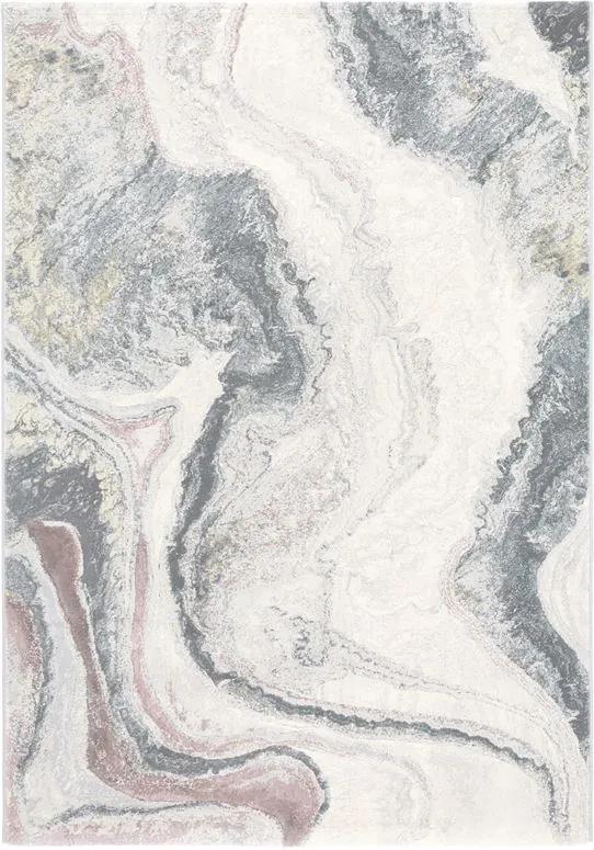 Moderní kusový koberec Ragolle Argentum 63618 6797 Abstraktní šedý Rozměr: 200x290 cm