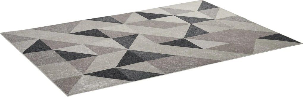 HOMCOM Moderní Sametový Geometrický Koberec do Obývacího Pokoje 230x160 cm s Protiskluzovou Bází pro ložnici, kancelář a studovnu | Aosom