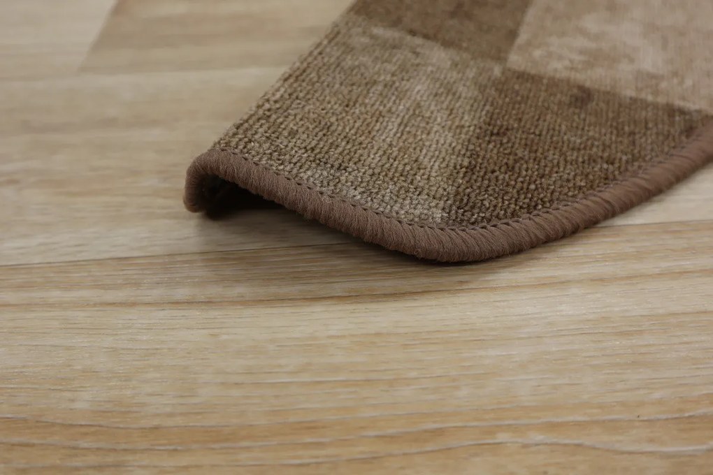 Holtex Nášlapy na schody Retro hnědý půlkruh, samolepící - 28x65 půlkruh (rozměr včetně ohybu)