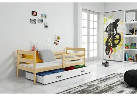 Dětská postel ERYK 200x90 cm Bílá Borovice