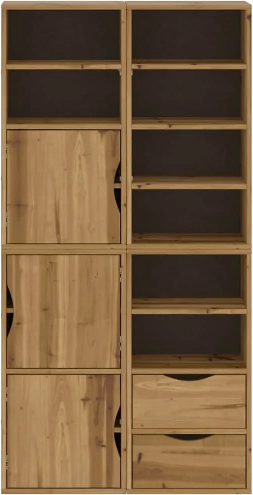 Boční skříňky 4 ks "ODDA" 40x24x79 cm Borovicový masiv 3365352