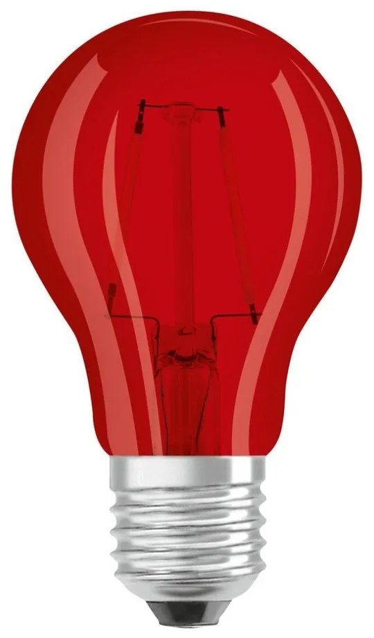 LED klasická žárovka E27 2,5 W STAR DÉCOR CLASSIC, červená