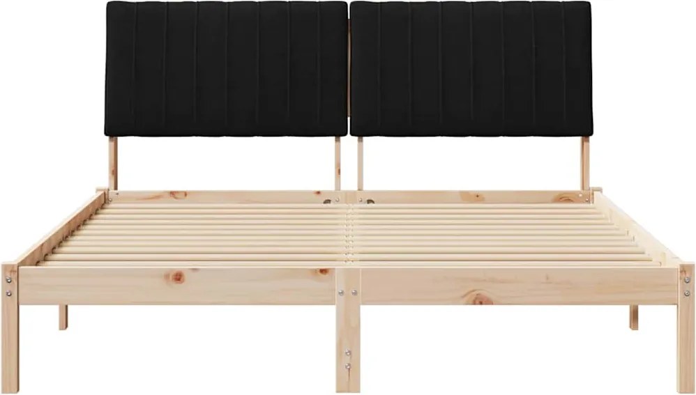 Rám postele s čelo Hnědá 150 x 200 cm Masivní borové dřevo 3394415