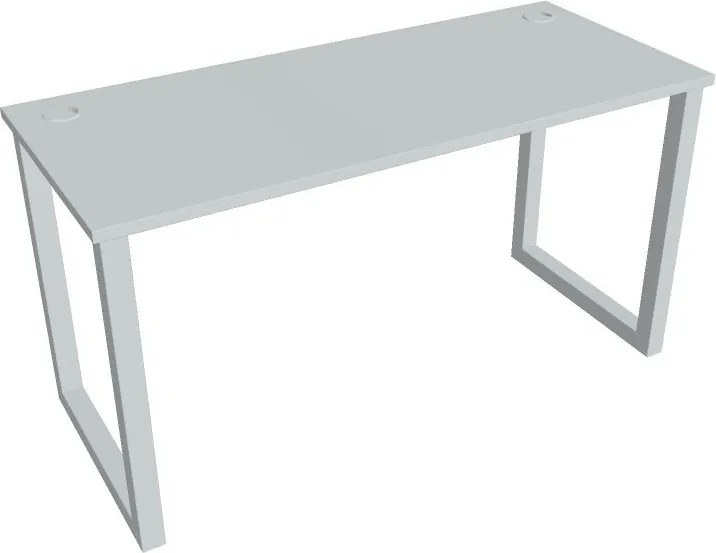 Kancelářský pracovní stůl Hobis UEO 1400, bílá RAL 9016, deskaakát