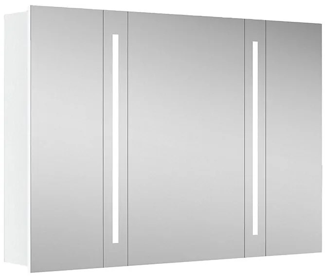 Riva Zrcadlová skříňka s LED osvětlením Hydra, 108 × 75 × 17 cm, bílá