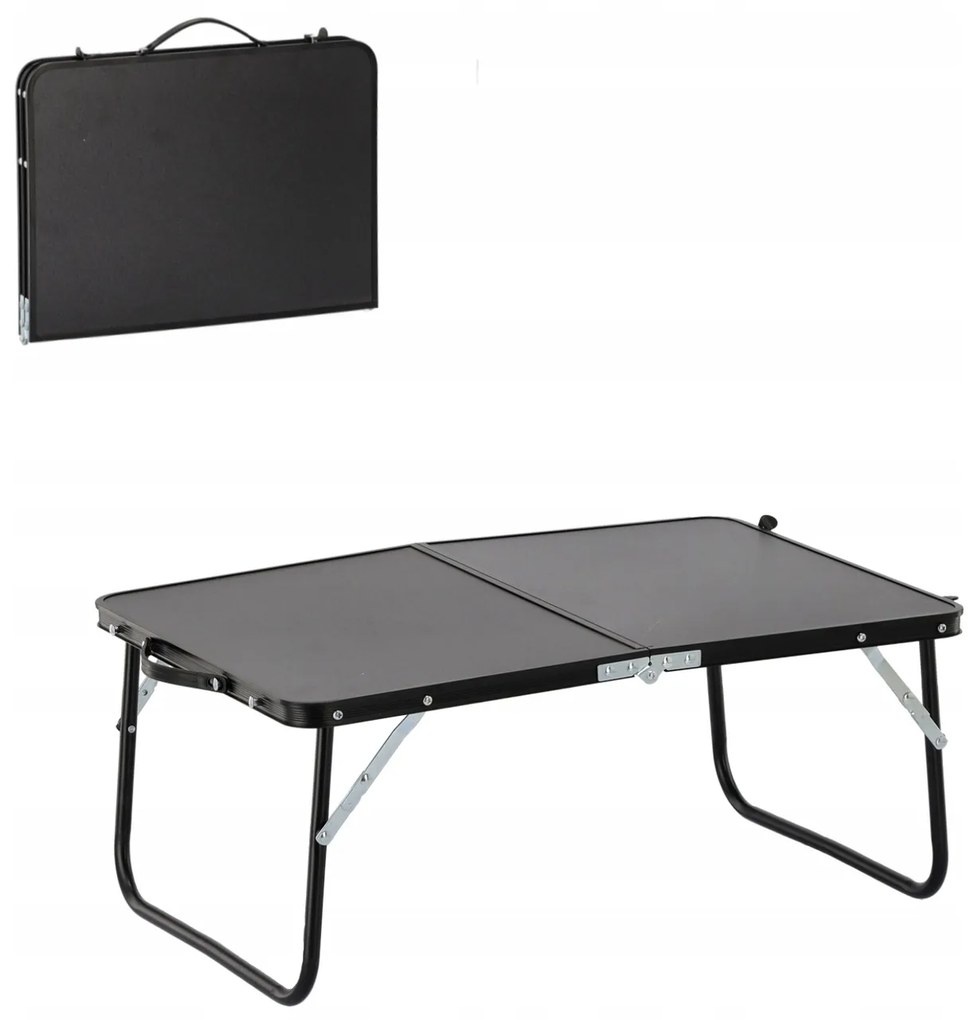 Skládací kempingový turistický stůl Komo 60 cm mat černý
