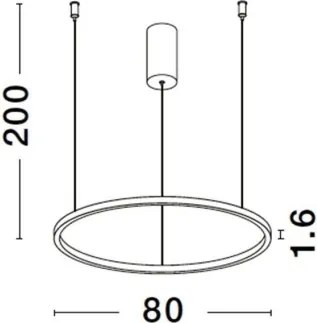 Závěsné LED svítidlo NOVA LUCE TARQUIN 46W 3000K 9345607 stmívatelné Triac