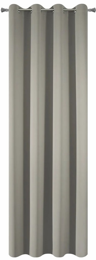 ZATEMŇOVACÍ ZÁVĚS NA KROUŽCÍCH PARISA 135X250 CM TMAVĚBÉŽOVÁ