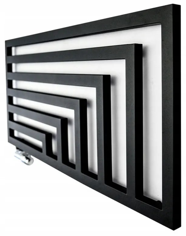 Regnis Kreon Zenit, topné těleso 1200x550 mm, 630W, černá matná, KZ120/55/BLACK/VYTÁPĚCÍTYC